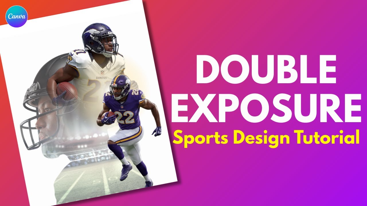 Create A Stunning Nfl Double Exposure Poster In Canva Sports Design