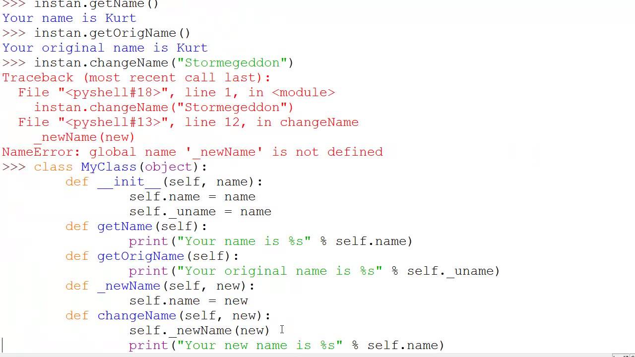 Python 3 Tutorial 15 Objects And Classes 3 Youtube