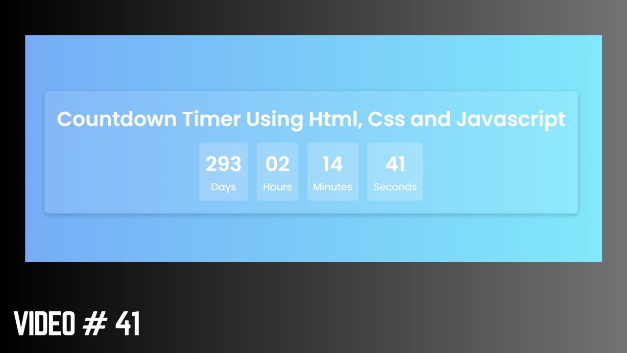 Responsive Countdown Timer Using Html Css Javascript вџі Easy