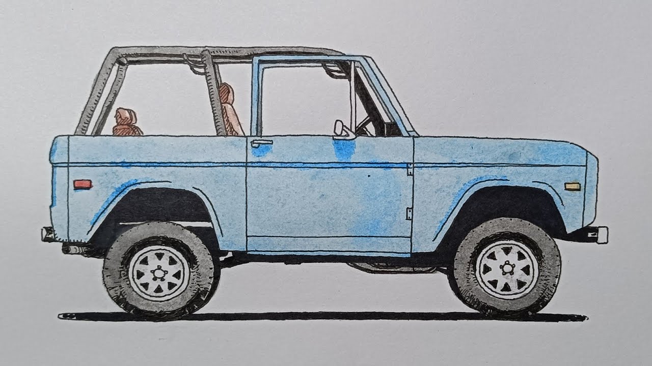 How To Draw A Ford Bronco Youtube
