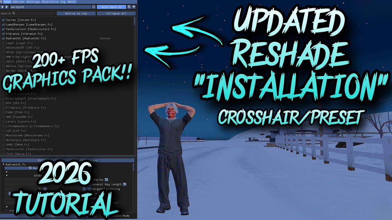 Fivem Reshade Tutorial 2026 Updated Fps Boost Pack Crosshair