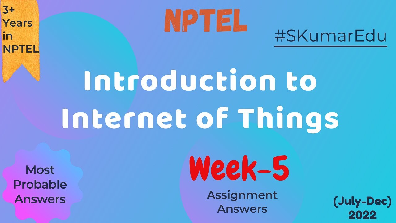 Introduction To Internet Of Things Week 5 Quiz Assignment Answers