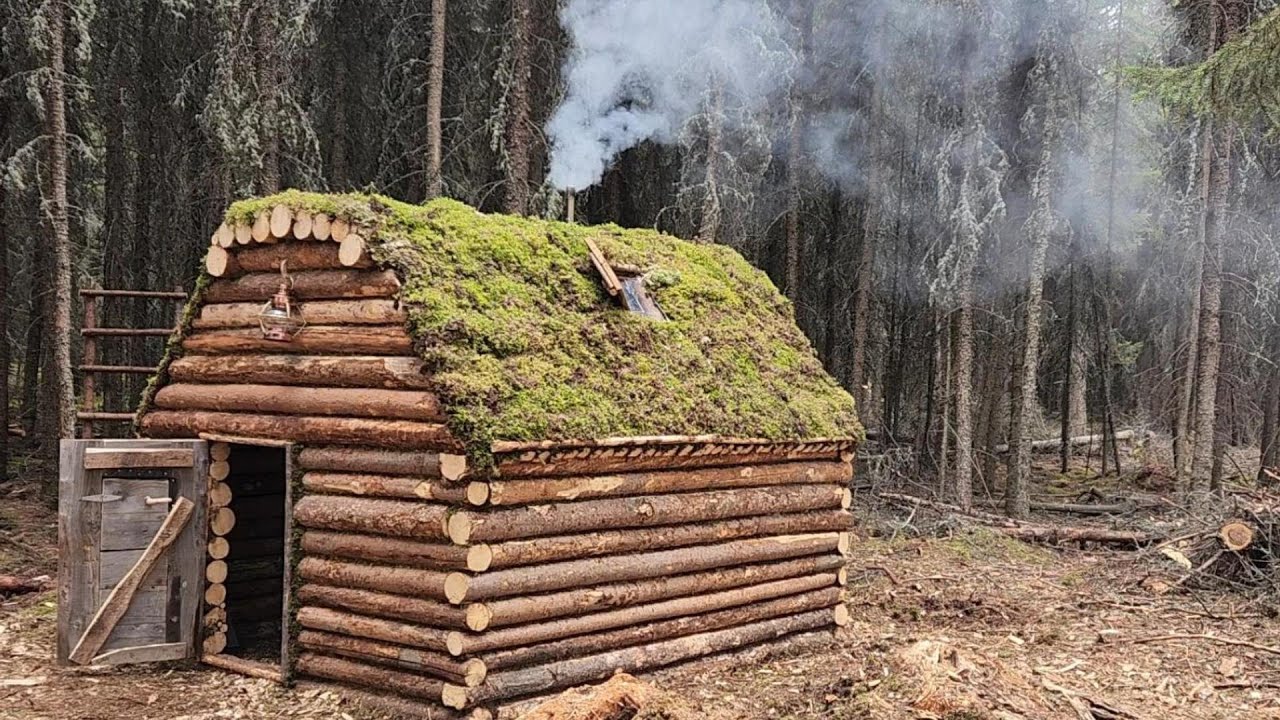 Log Cabin Build Timelapse Start To Finish Building Alone For 30
