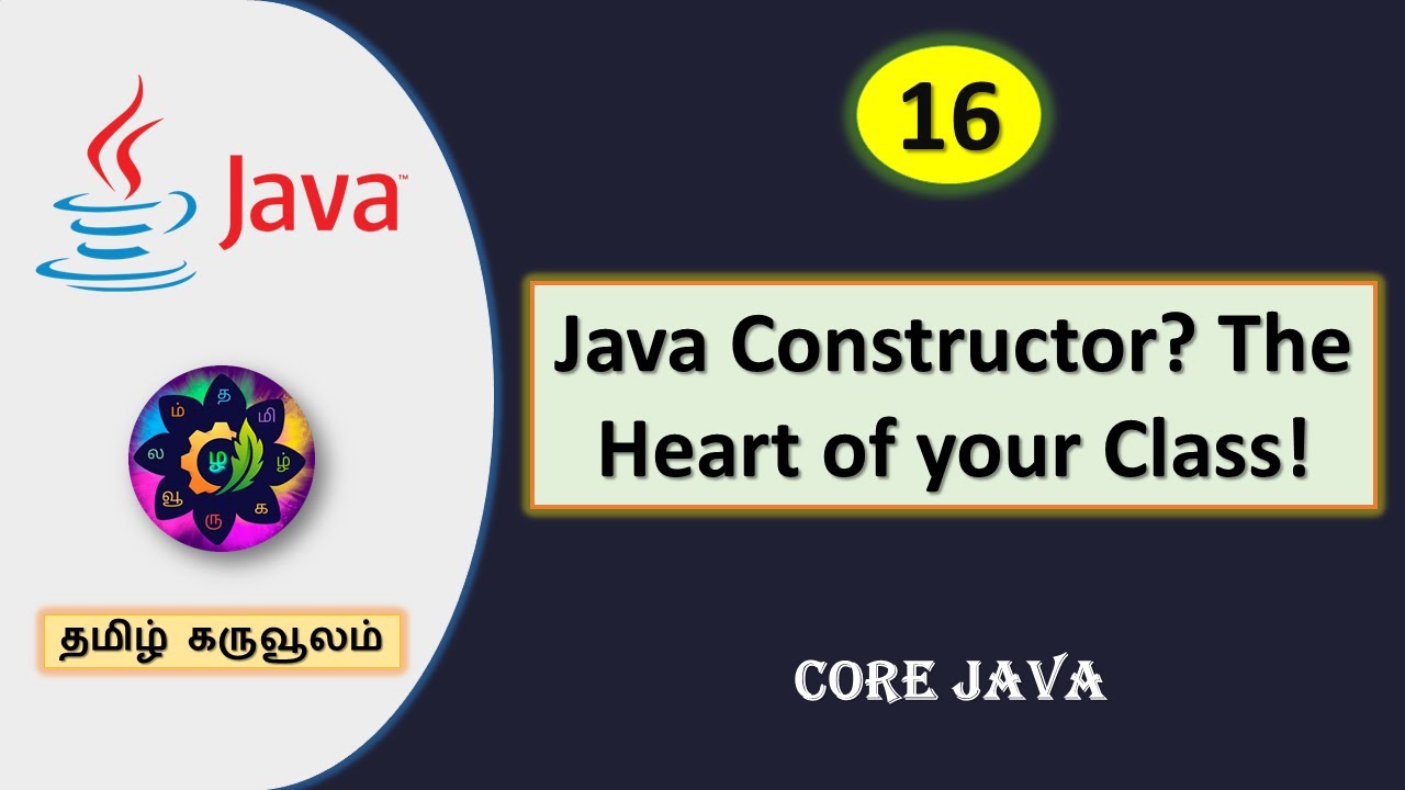 Java Constructor Tamil Youtube