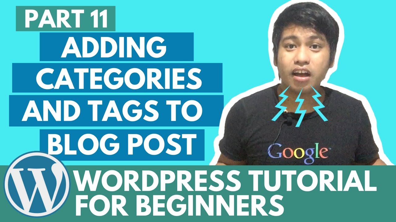 Wordpress Tutorial For Beginners Adding Categories And Tags To Blog