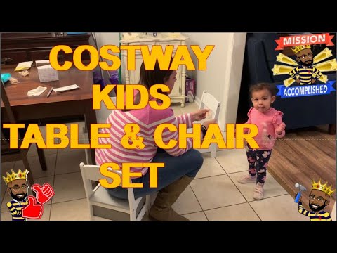 Costway Kids Table And Chairs Set With Storage Boxes Full Assembly