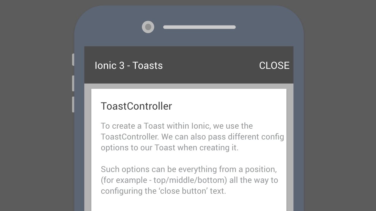 Ionic 3 Toasts Youtube
