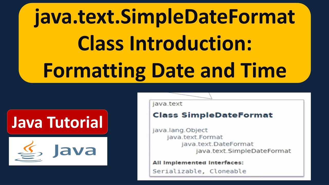 Java Java Text Simpledateformat Class Introduction Formatting Date And