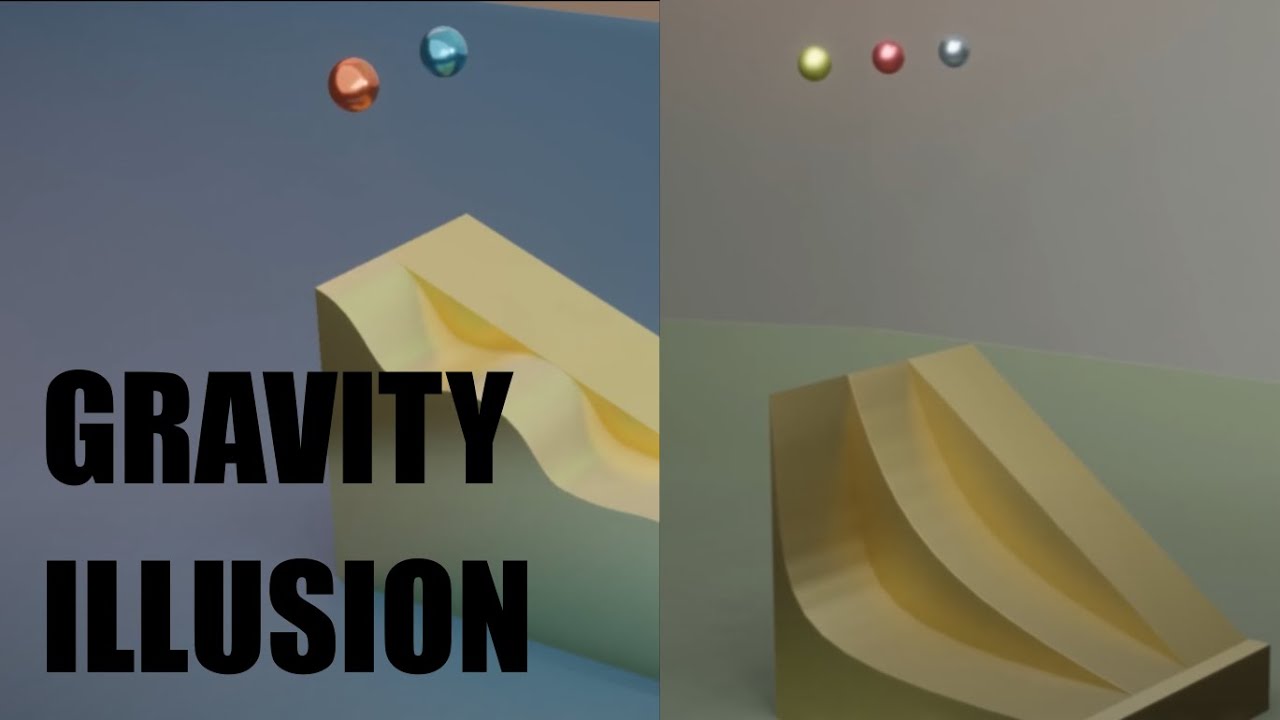 Gravity Illusion Race Between Balls Youtube