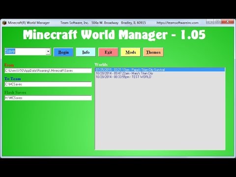 Minecraft World Manager Youtube