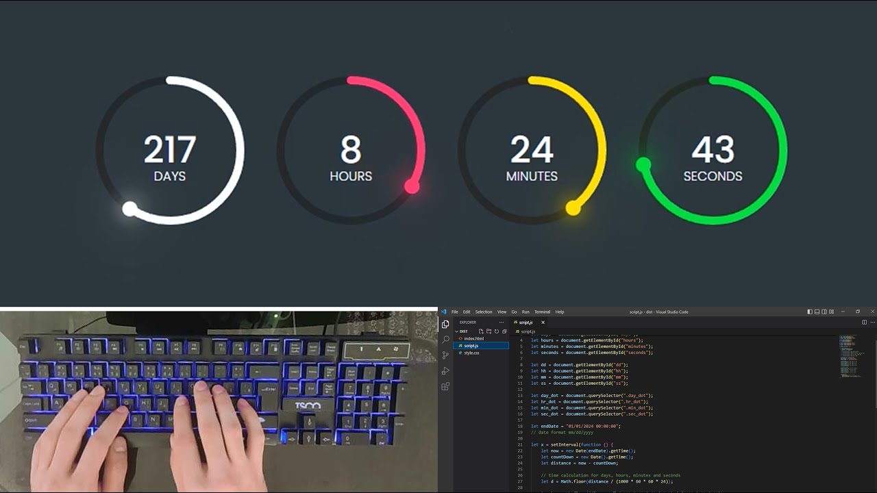 Asmr Programming Countdown Timer In Vanilla Javascript Html Css