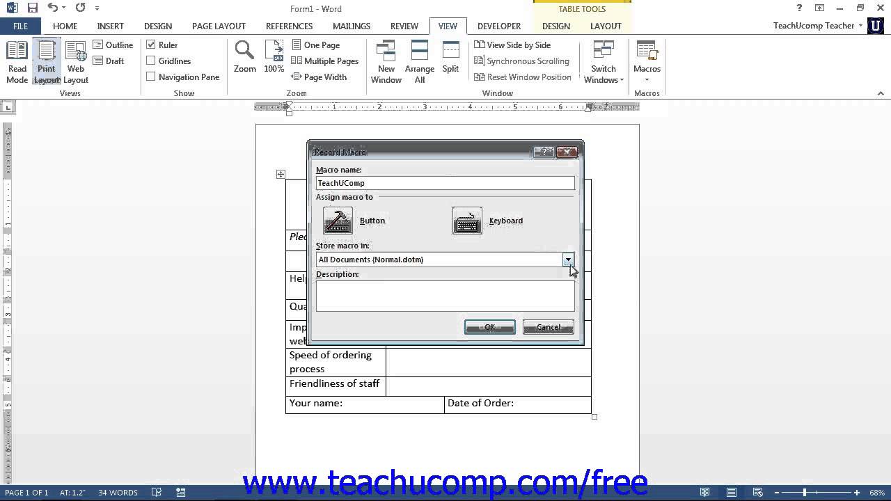 Word 2013 Tutorial Recording Macros Microsoft Training Lesson 22 1