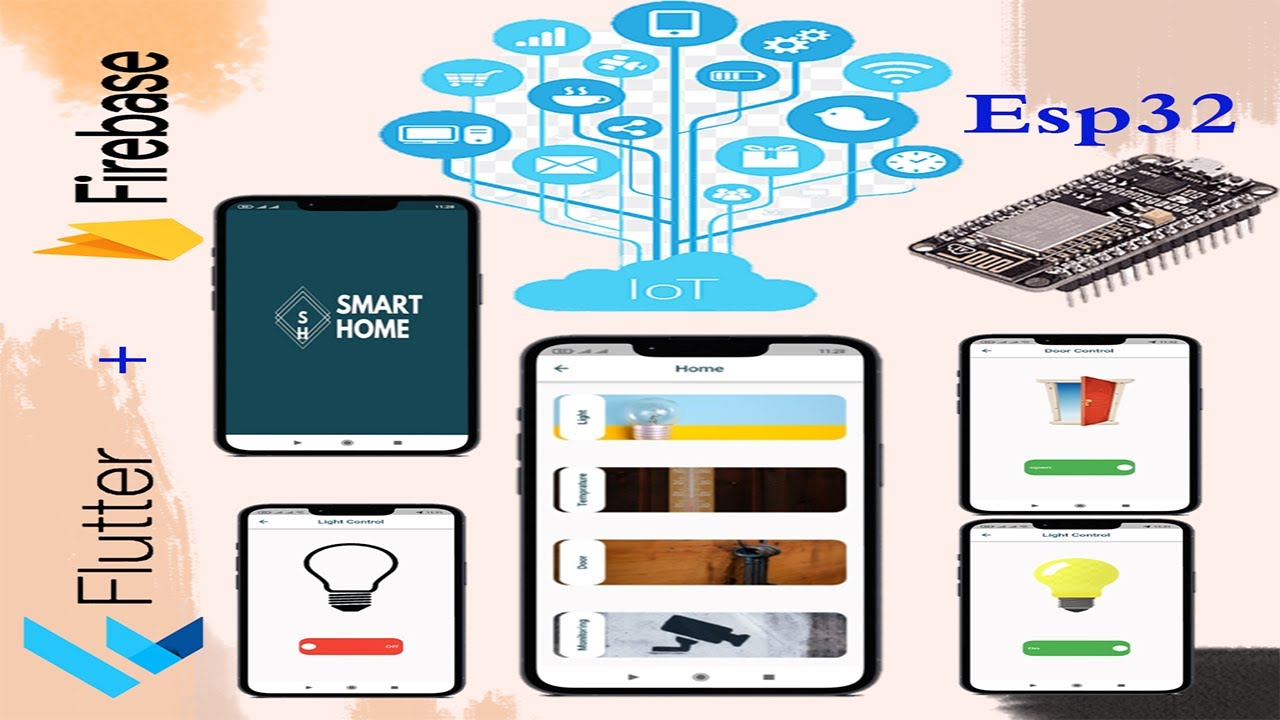 Smart Home Using Esp32 Flutter Firebase Iot Project Youtube