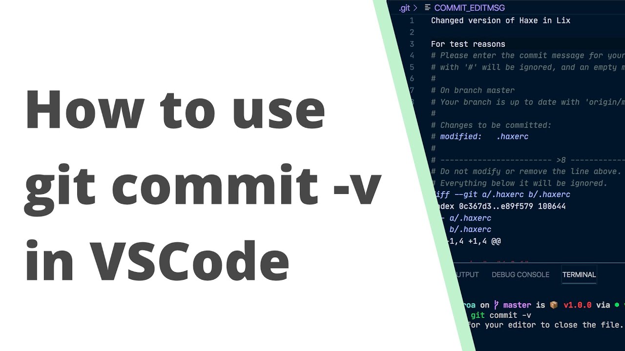 How To Write Commit Messages In Vs Code Youtube
