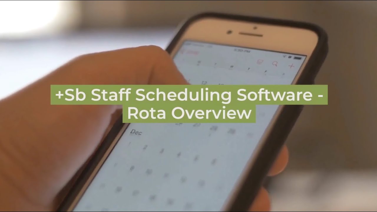 Sb Staff Scheduling Software Rota Overview Youtube