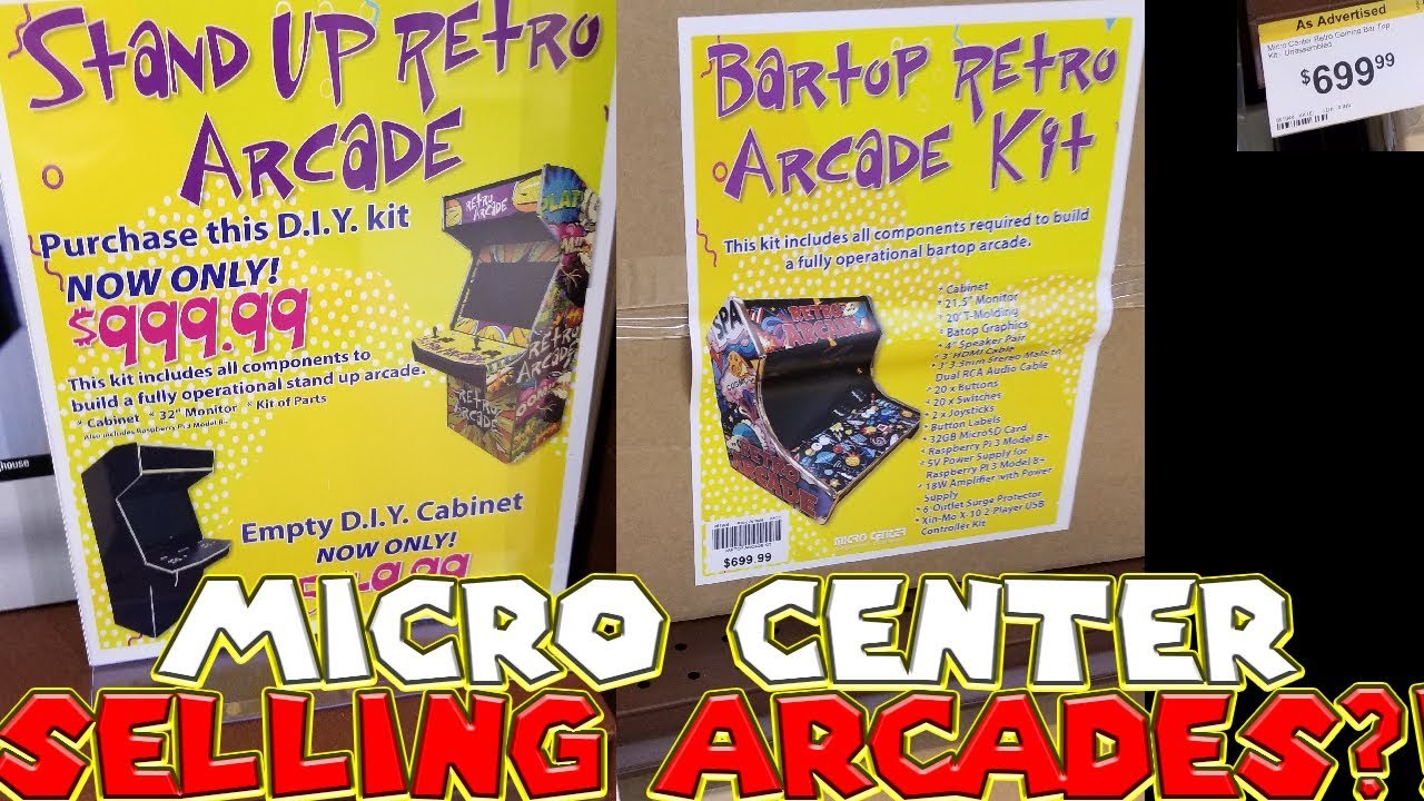 Micro Center Selling Diy Arcades Youtube