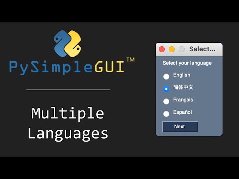Pysimplegui Internationalization Youtube