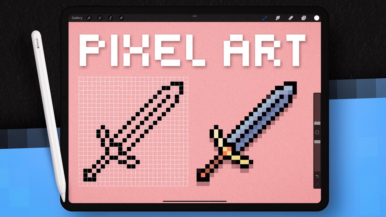 How To Make Pixel Art In Procreate Full Beginner Guide Youtube