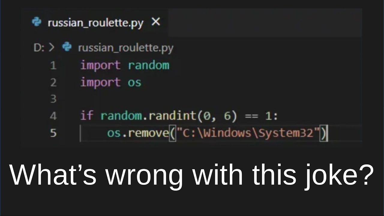 What S Wrong With This Python Joke Youtube