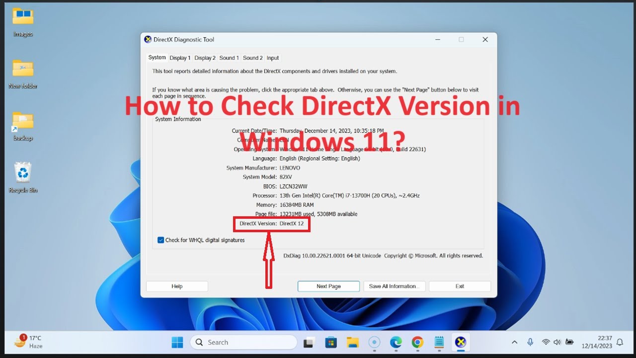 How To Check Directx Version In Windows 11
