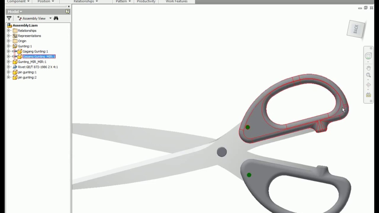 Autodesk Inventor Animation Animation Scissors Animasi Gunting