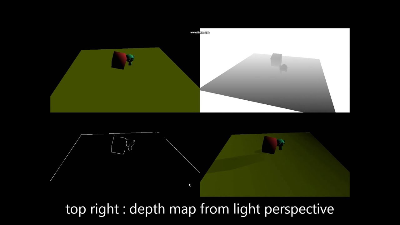 Opengl Fbo Usage For Shadow Mapping Youtube