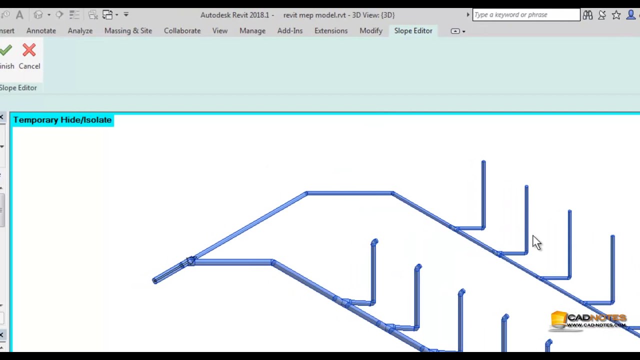 Revit Mep Basic Modifying A Route Youtube