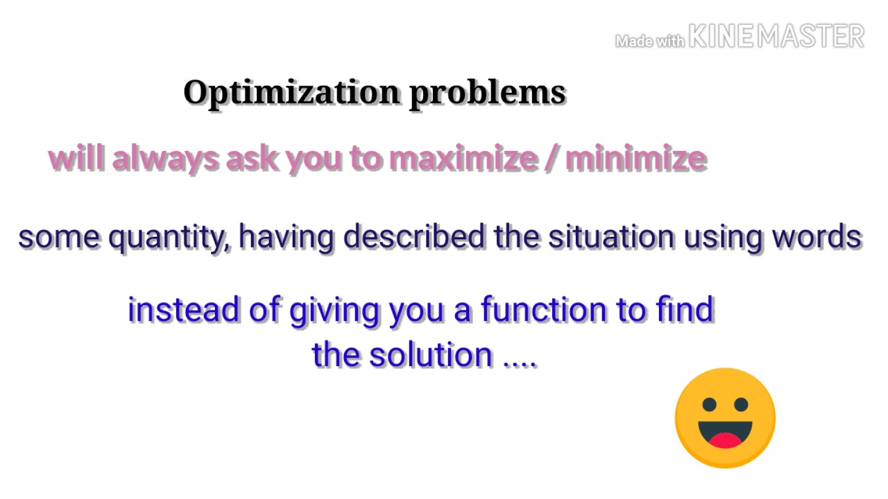 Optimization Problem Youtube