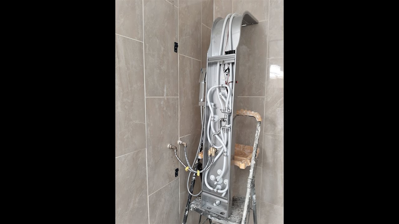Diy Installing Testing Shower Panel Tower System Youtube