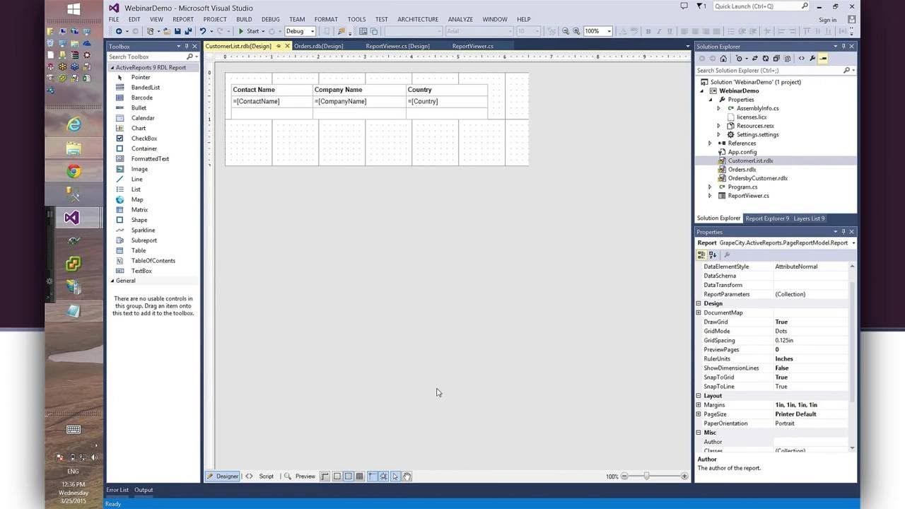 Activereports An Introduction 2015 Youtube