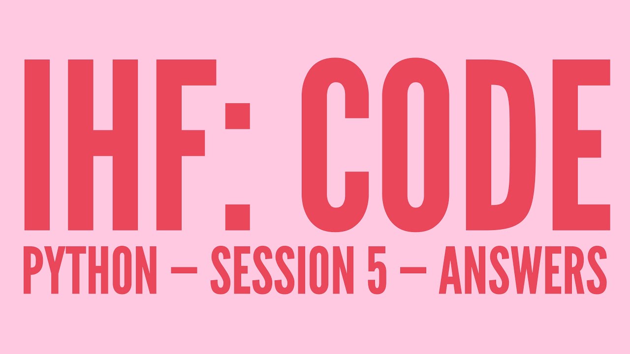 Intro To Python Lesson 5 Answers Youtube