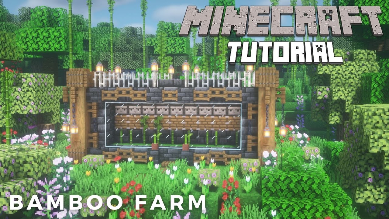 Minecraft Bamboo Farm Easy Tutorial Youtube