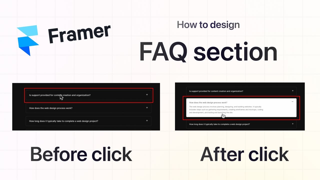How To Design Faq Section In Framer Faq Section Framer Accordion