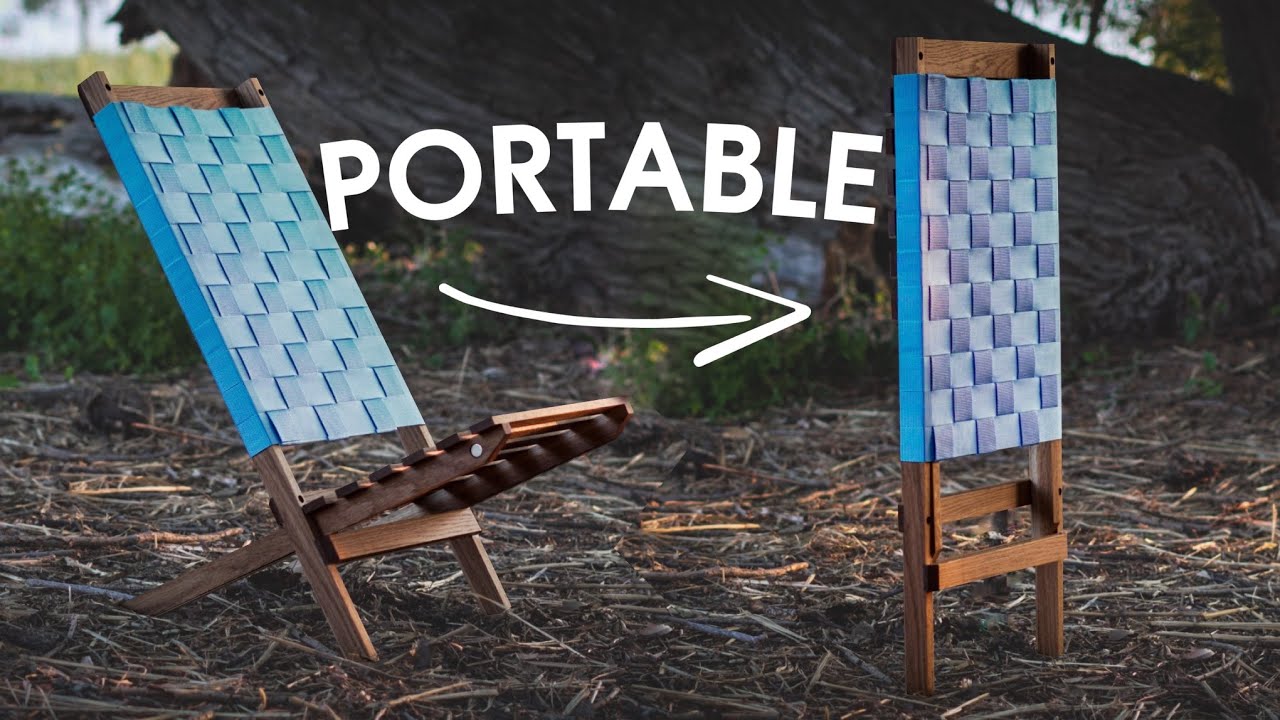 Diy Portable Outdoor Camping Chair Beginner Woodworking Project Youtube