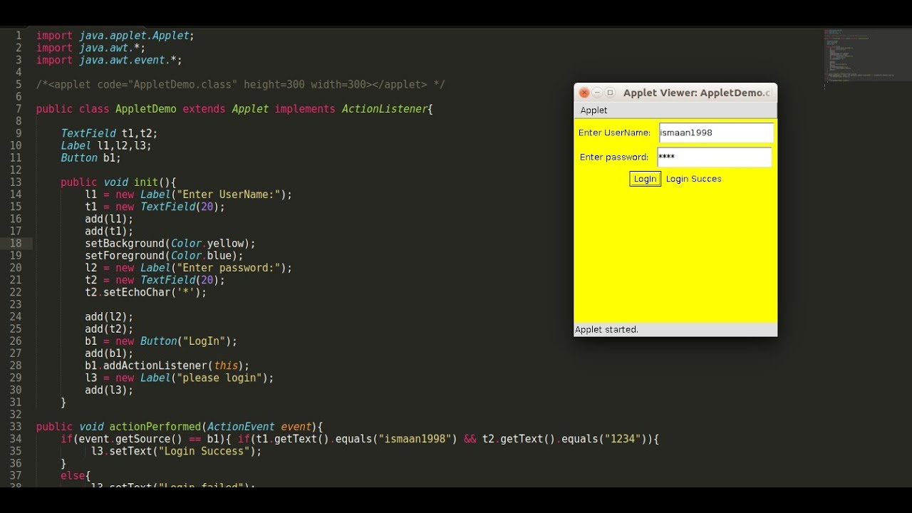 28 Awt Login Form How To Make Login Form In Applet Java Tech Gram