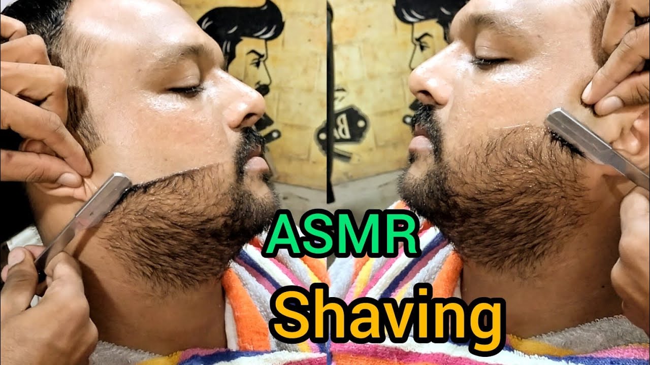 Super Relaxing Asmr ёятиbeautiful Shave A Big Beard тнр Asmr Shaving Youtube