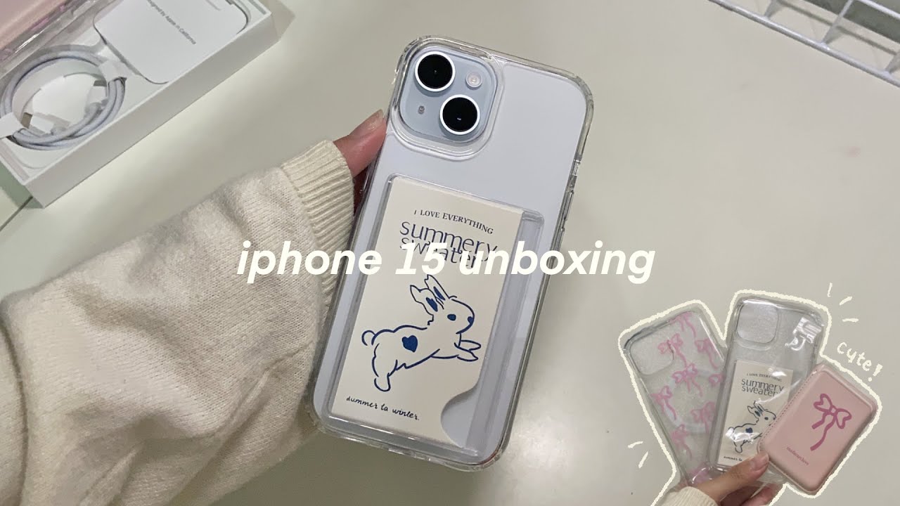 ôÿü å Iphone 15 Blue Unboxing Accessories Youtube