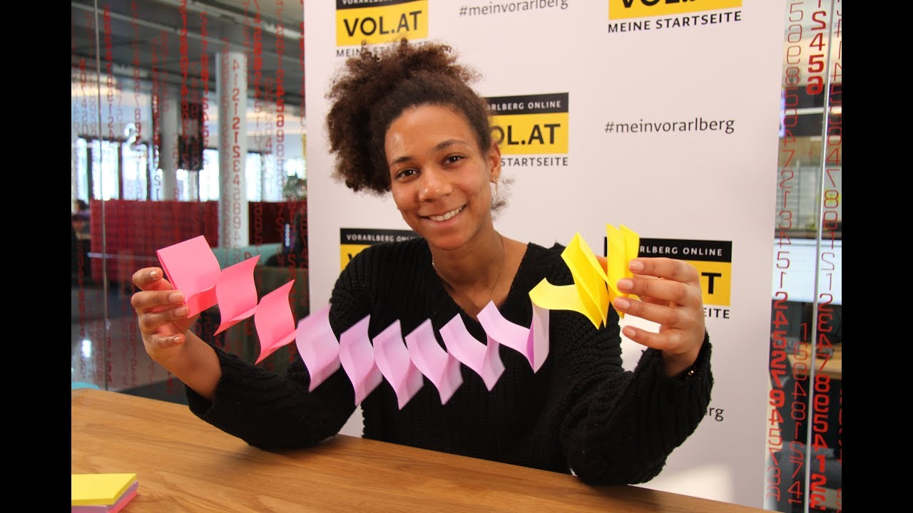 Faschingsdeko Selber Basteln Post Its Als Girlande Youtube