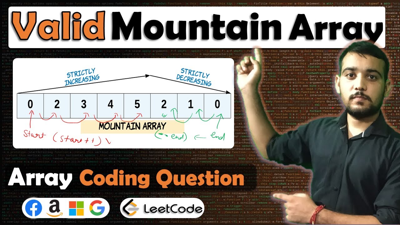 Valid Mountain Array Leetcode Java Solution Leetcode Problems And