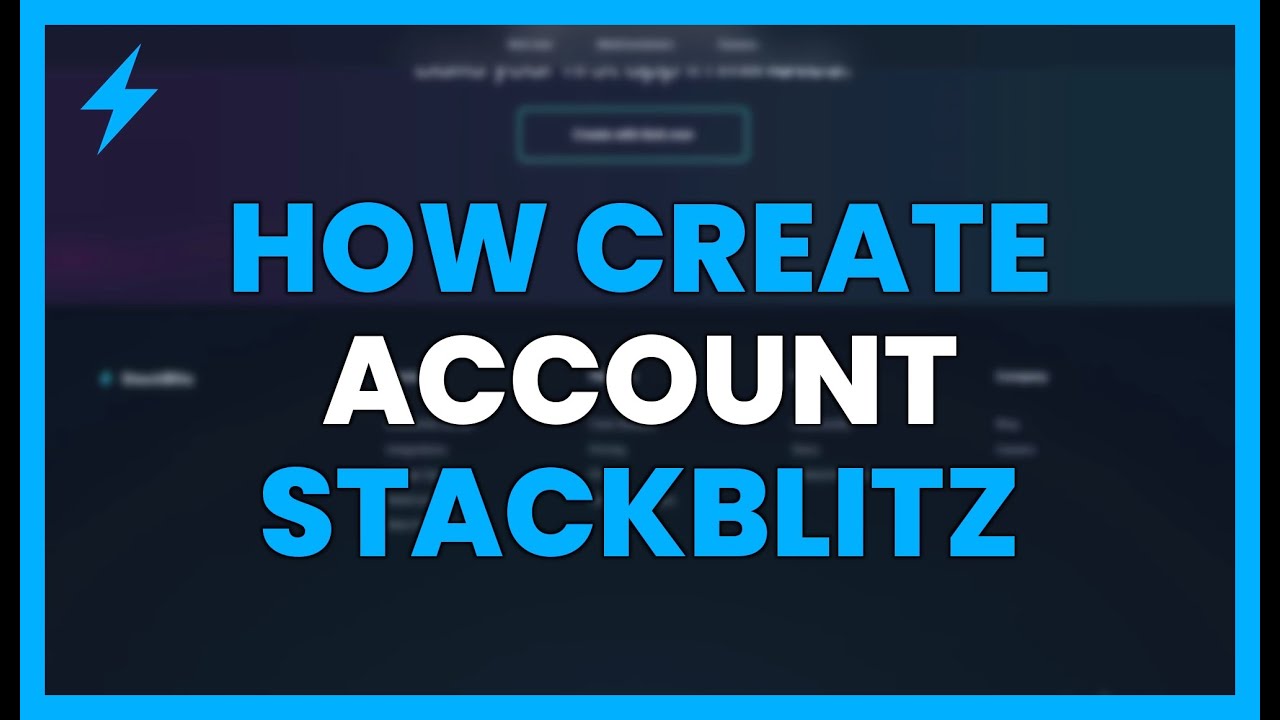 How To Create An Account On Stackblitz And Start Coding Youtube