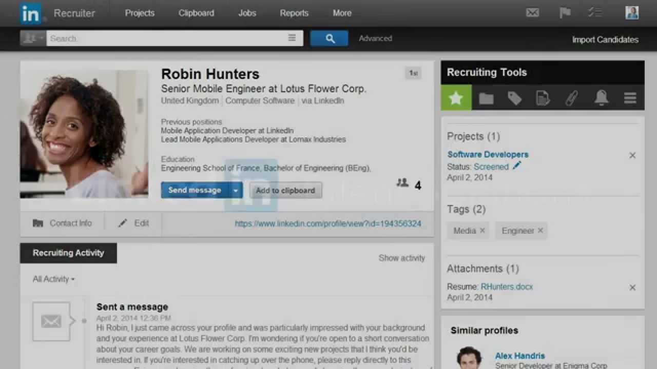 Meet The New Linkedin Recruiter Profile Page Overview Youtube