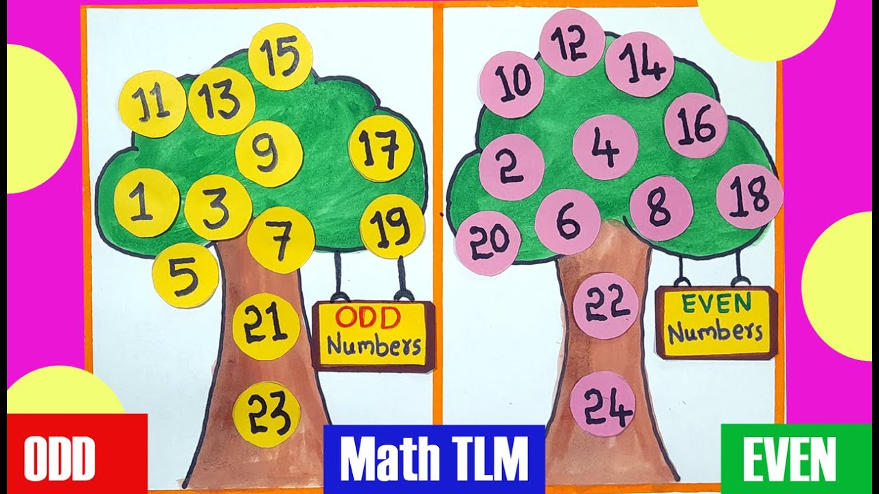 Odd And Even Numbers Chart Tlm For Primary Schools Youtube