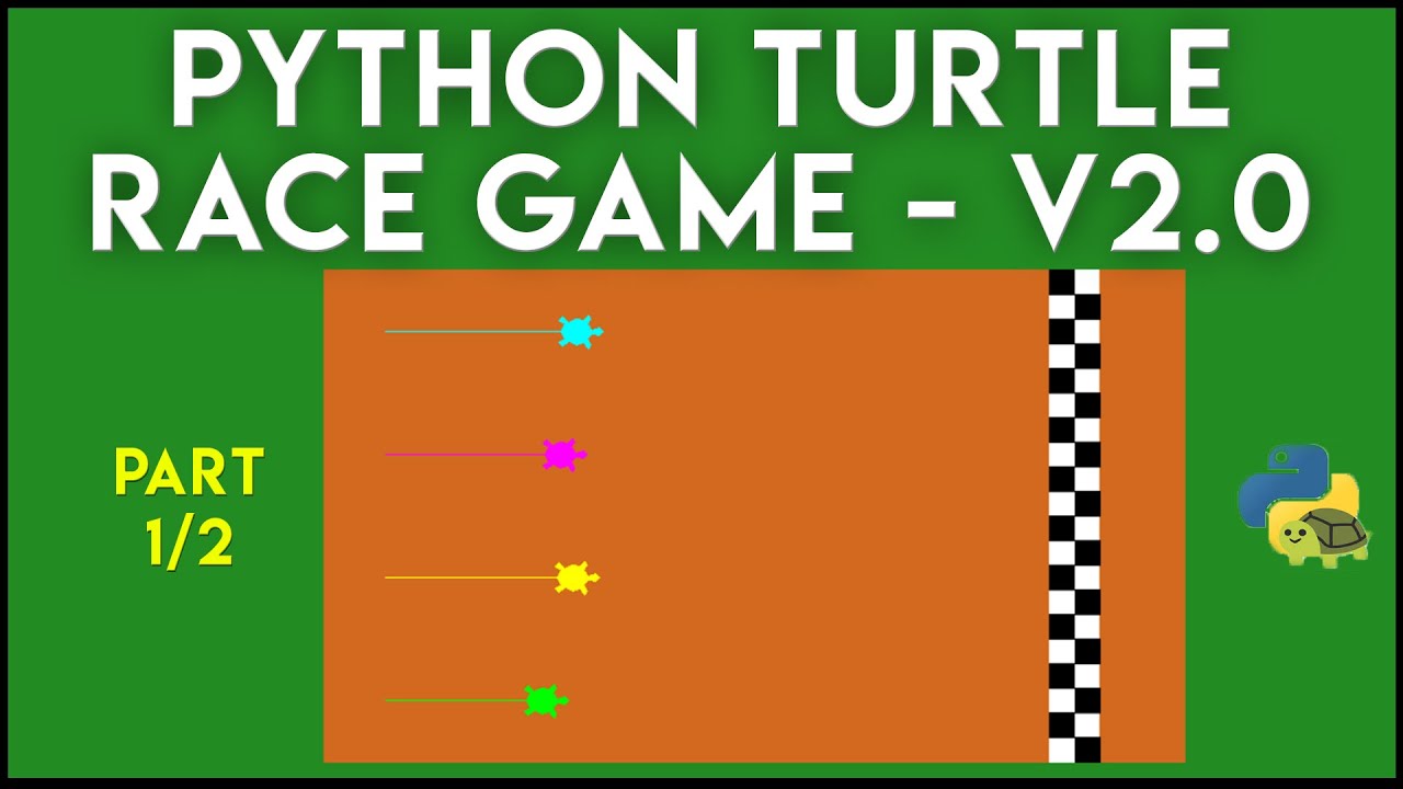 Python Turtle Race Game V2 0 Part 1 2 Youtube