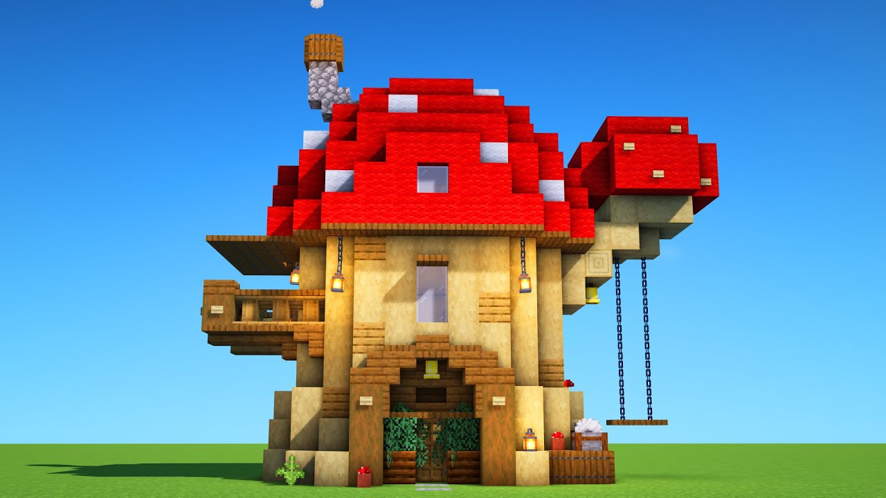 Minecraft Mushroom House Tutorial Youtube