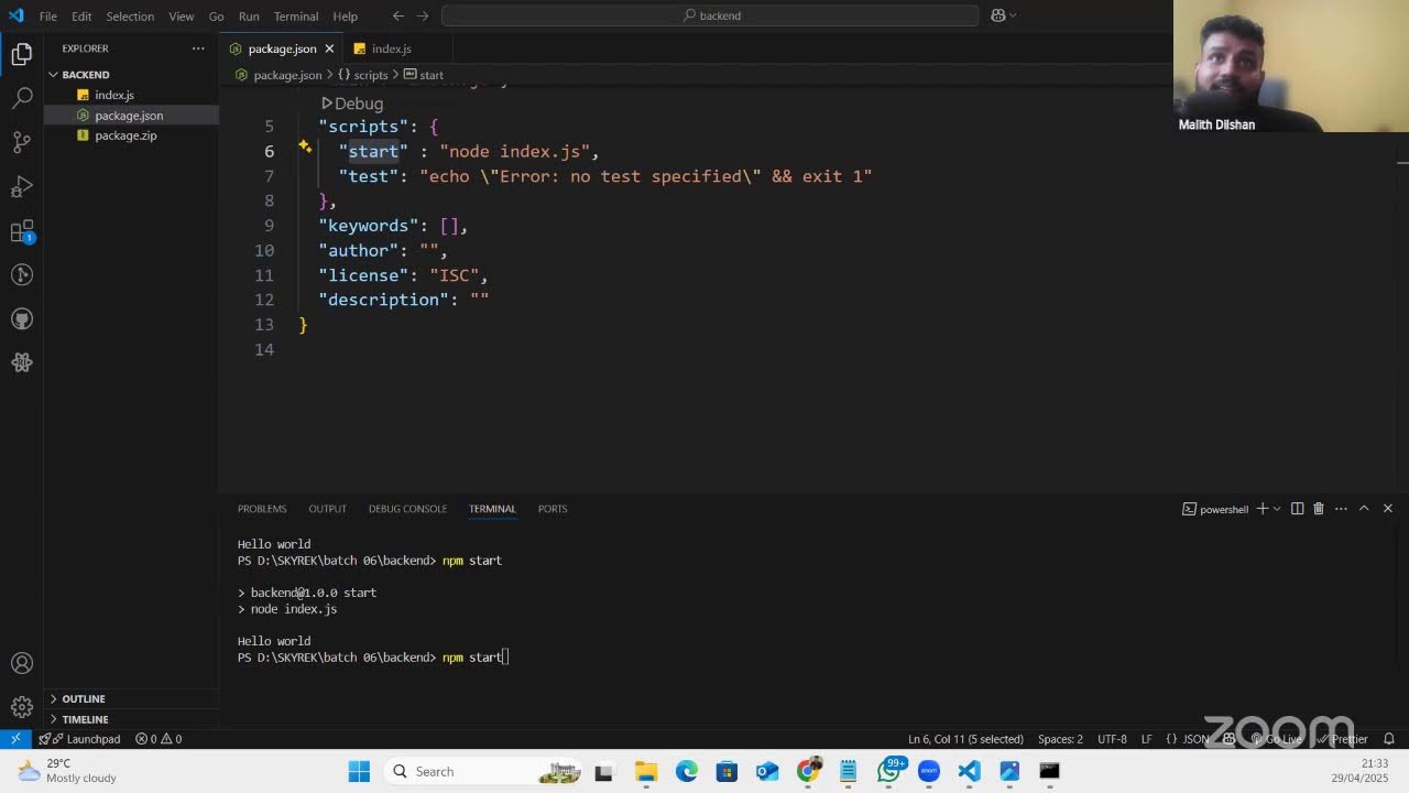 Full Stack Web Development Day 01 Batch 06 Youtube
