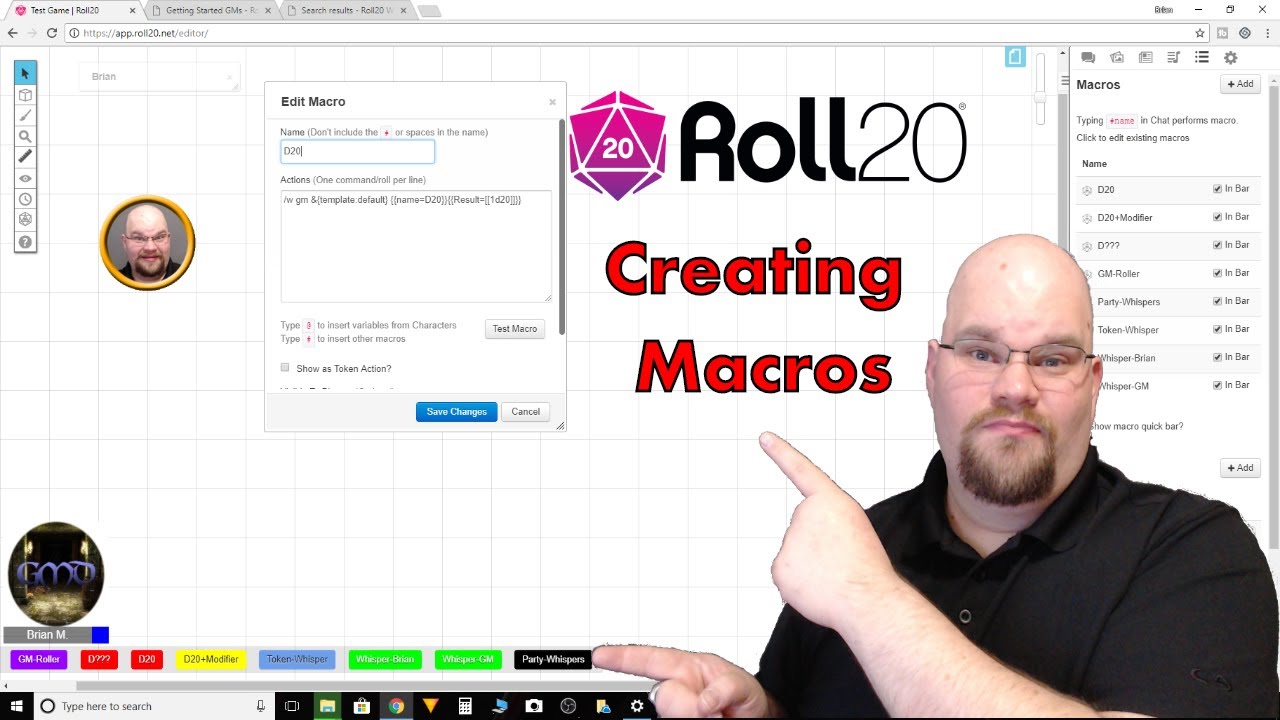 Roll20 Useful Macros Youtube