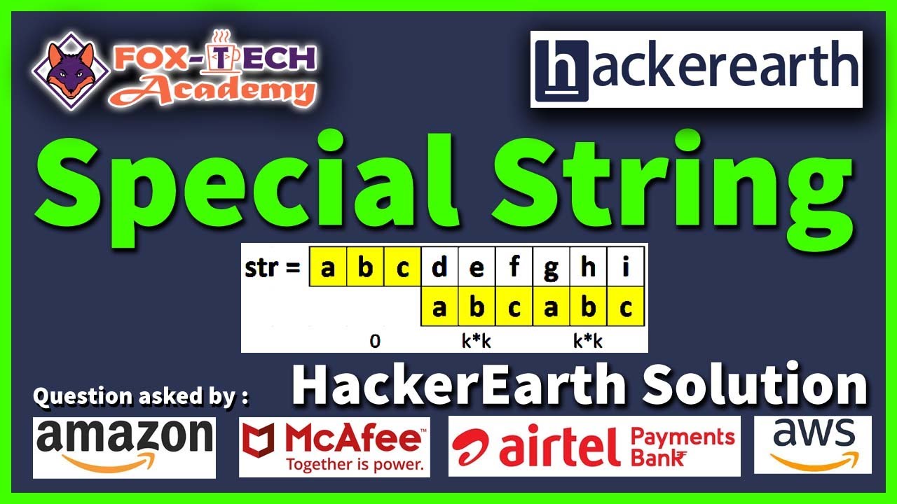 Special String Problem Solution In Java Hacker Earth Problems