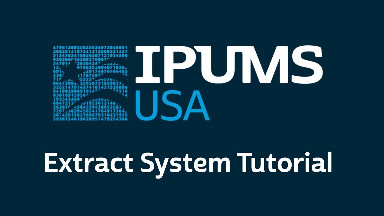 Ipums Usa Data Extract System Tutorial Youtube