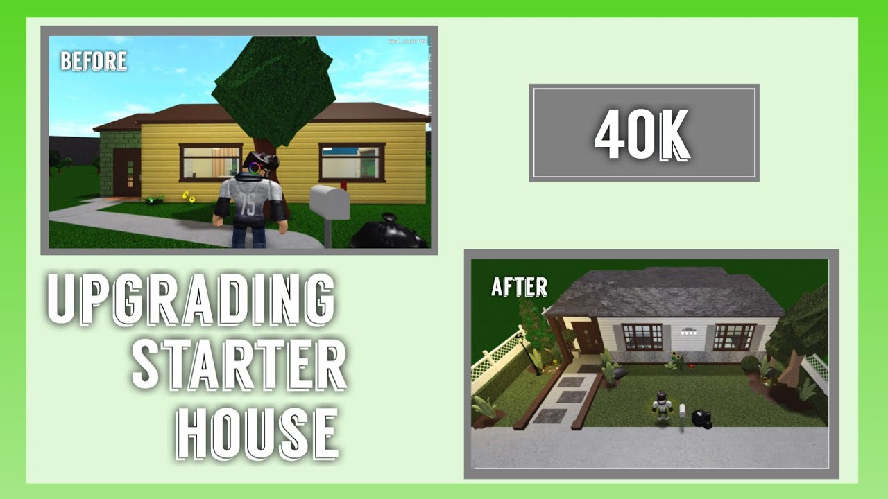 Upgrading Starter House Bloxburg 40k Youtube