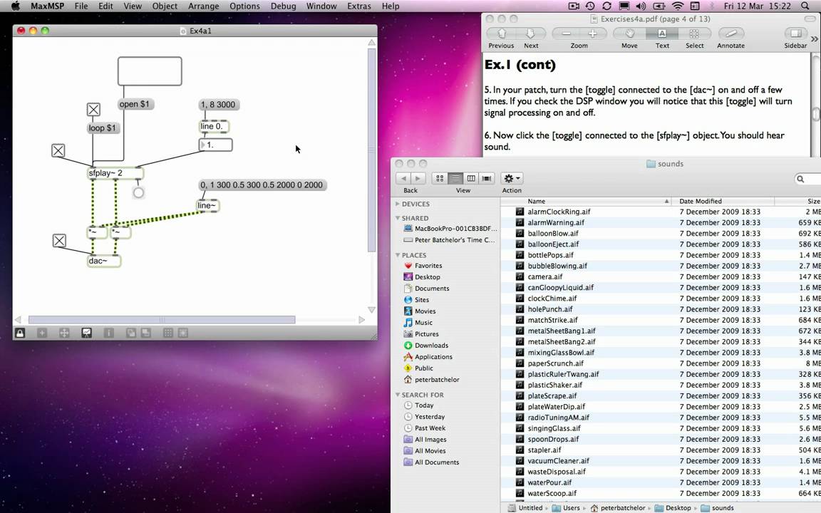 Max Msp Tutorial 04a6 Enveloping In Msp Function Line 1